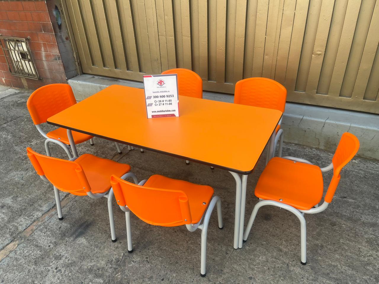 MESA DE TRABAJO PREESCOLAR 6 PUESTOS – HM MOBILIARIO